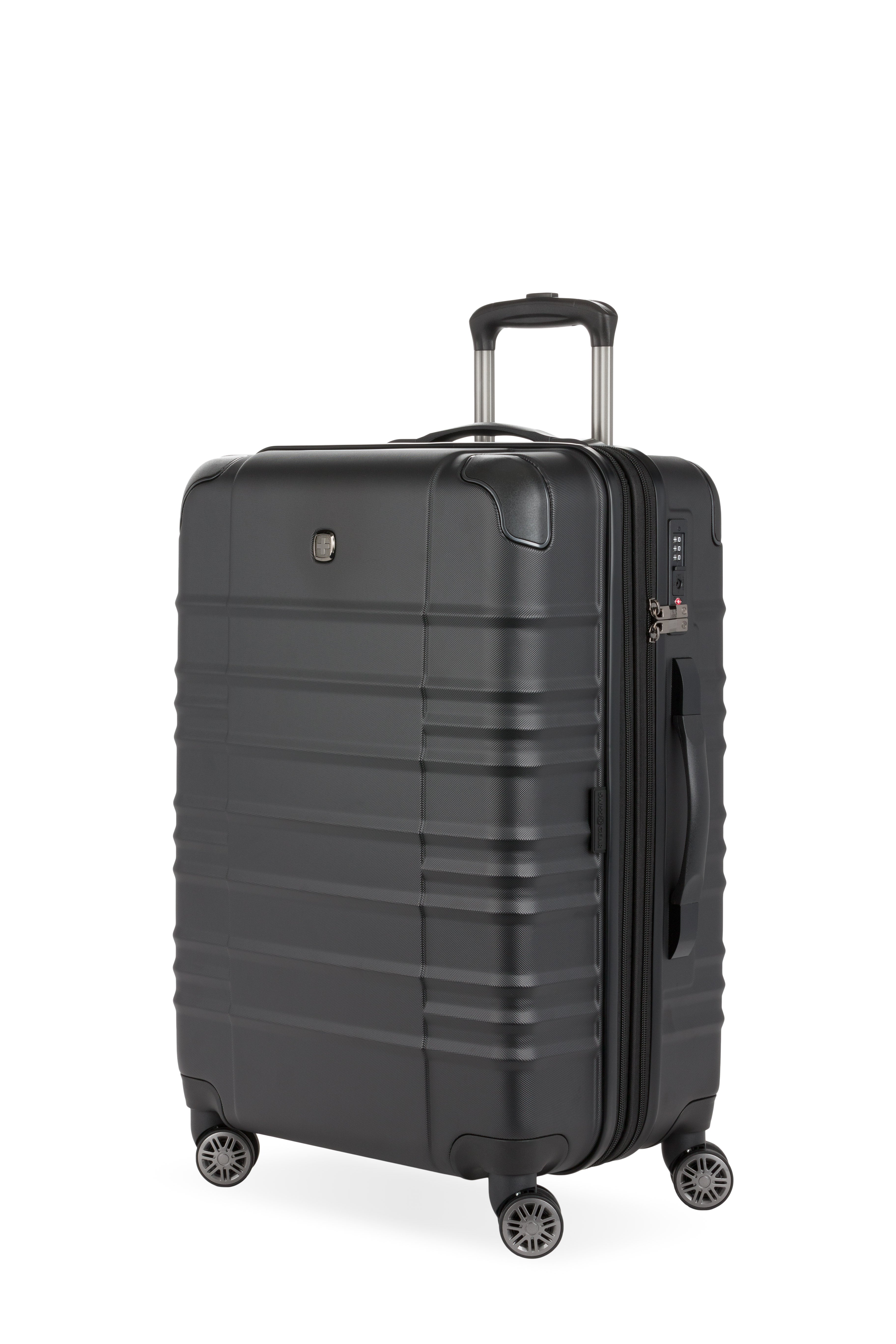 SWISSGEAR Cascade II Medium Checked Spinner in Black