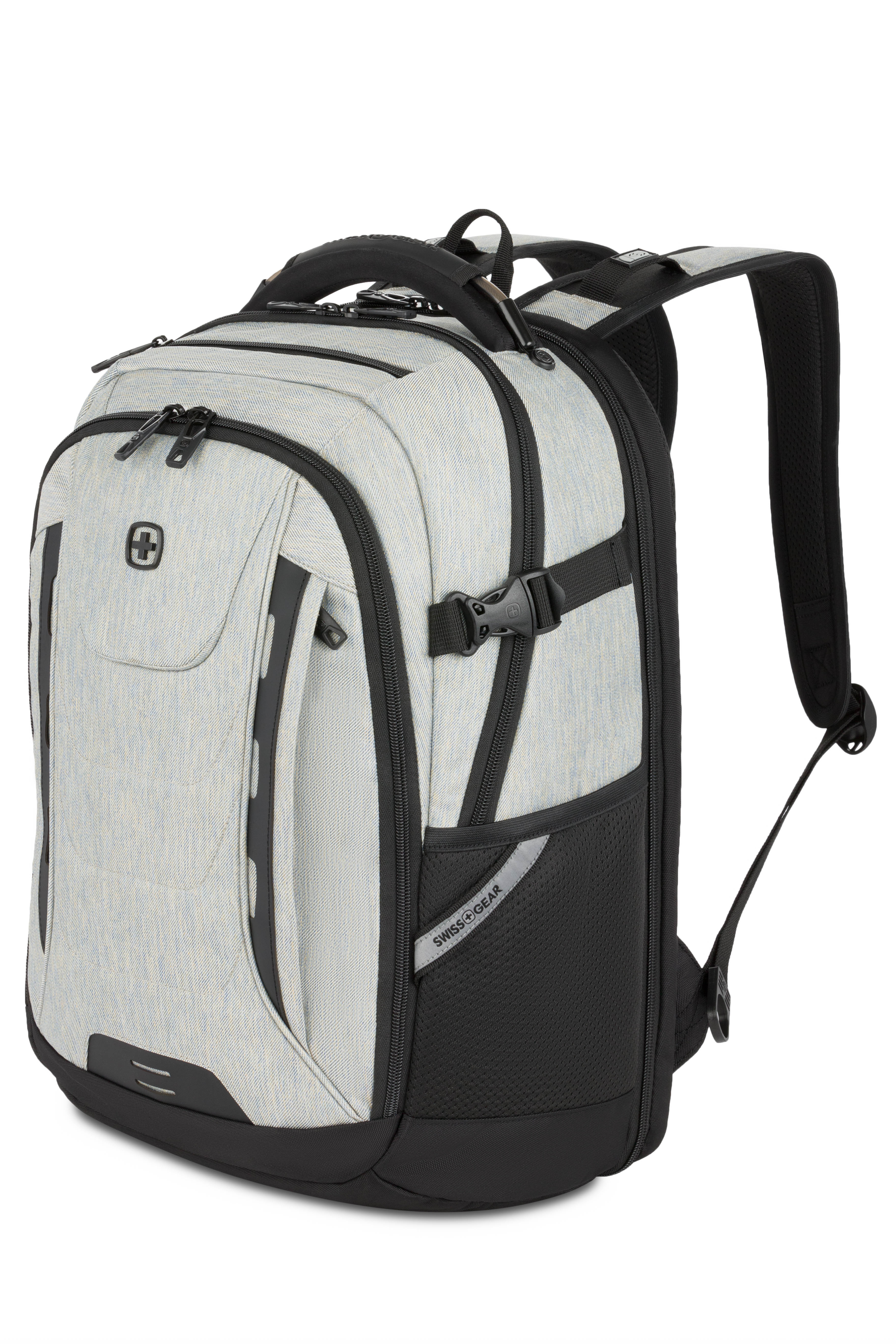 SWISSGEAR Travel Tech Pro ScanSmart Laptop Backpack in Grey Heather